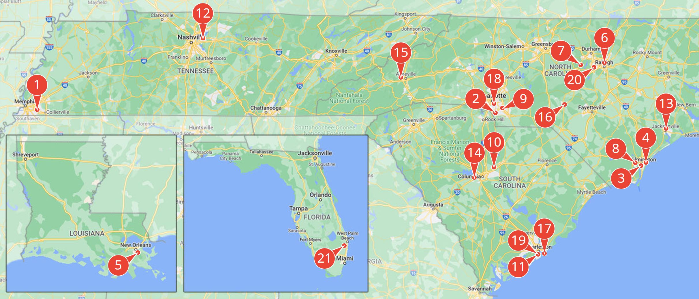 Local Area & Map: Assisted Living Community - Wilmington, NC - Carolina ...